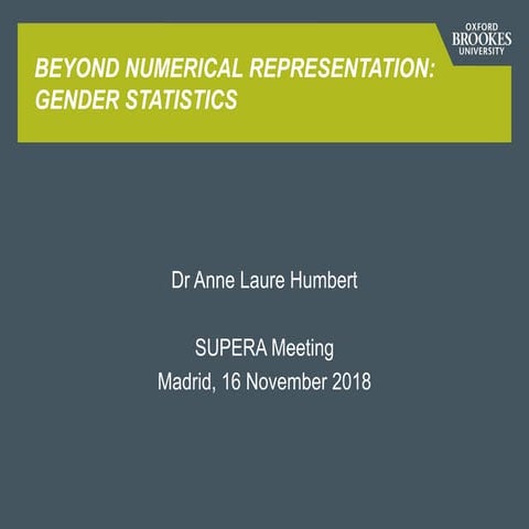 Beyond Numerical Representation: Gender Statistics | PDF