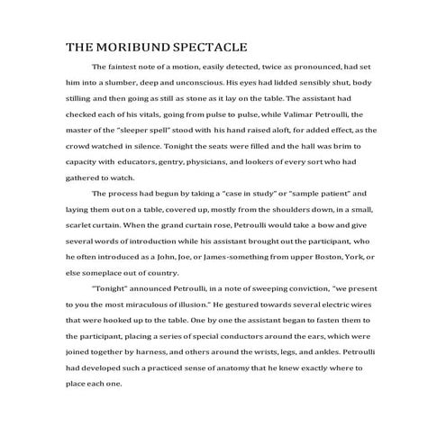 Short Story #1 excerpt | DOCX