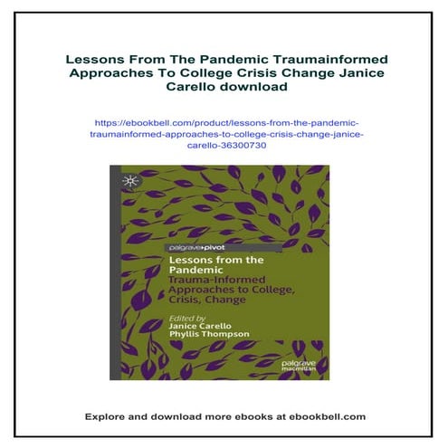 Lessons From The Pandemic Traumainformed Approaches To College Crisis ...