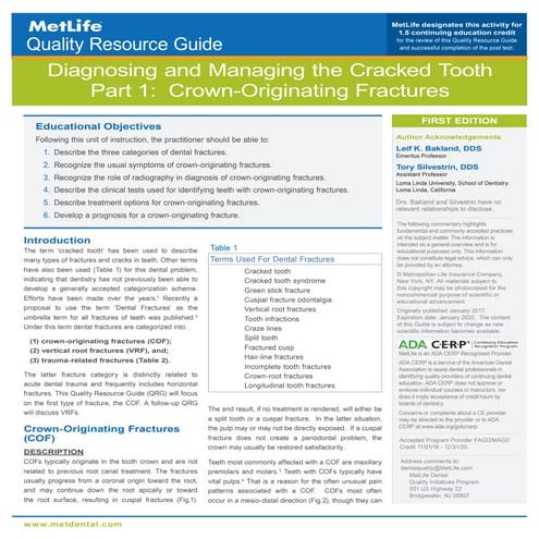 1815 pdf diagnosing_managing_cracked_tooth-prt1_cof | PDF