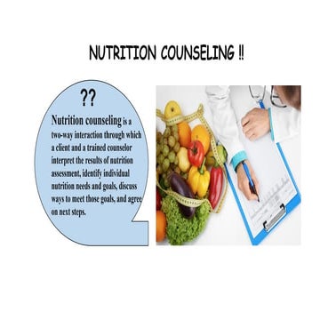 It's about nutrition counselling & how it's done. | PPTX