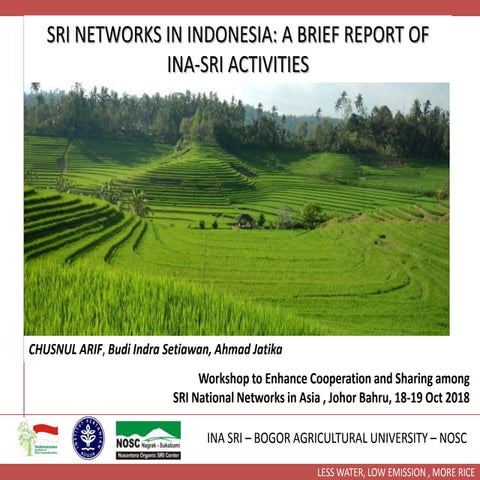 1818 - SRI Networks in Indonesia - Report of INA-SRI Activities | PPTX