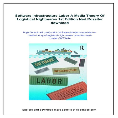 Software Infrastructure Labor A Media Theory Of Logistical Nightmares ...