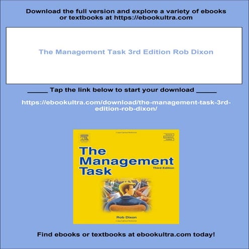 The Management Task 3rd Edition Rob Dixon | PDF