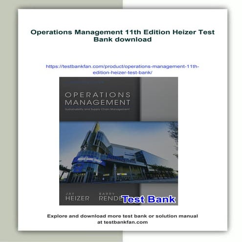 Operations Management 11th Edition Heizer Test Bank | PDF