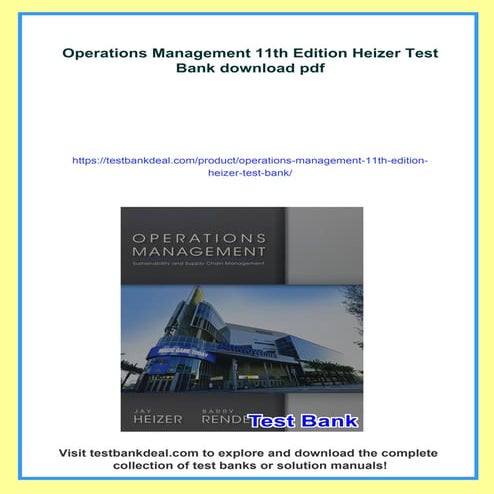 Operations Management 11th Edition Heizer Test Bank | PDF