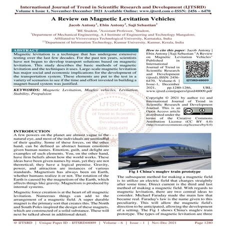 A seminar report on maglev train | DOCX