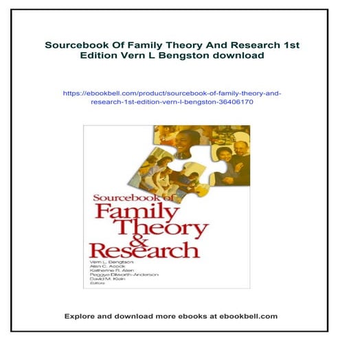 Sourcebook Of Family Theory And Research 1st Edition Vern L Bengston | PDF