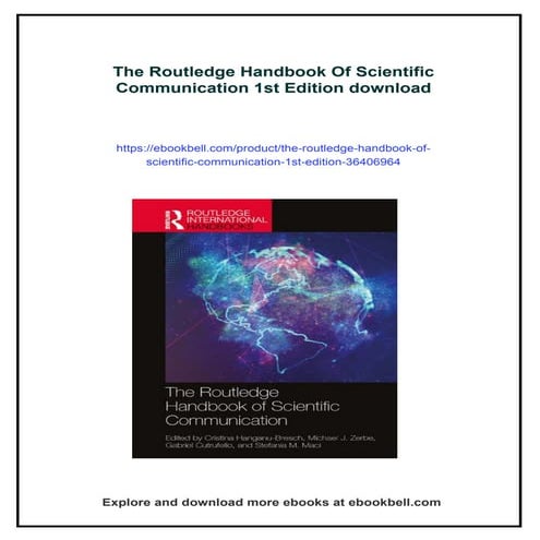 The Routledge Handbook Of Scientific Communication 1st Edition | PDF