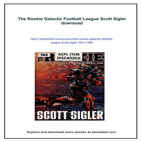 The Rookie Galactic Football League Scott Sigler | PDF