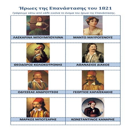 Ήρωες Επανάστασης 1821 | PDF