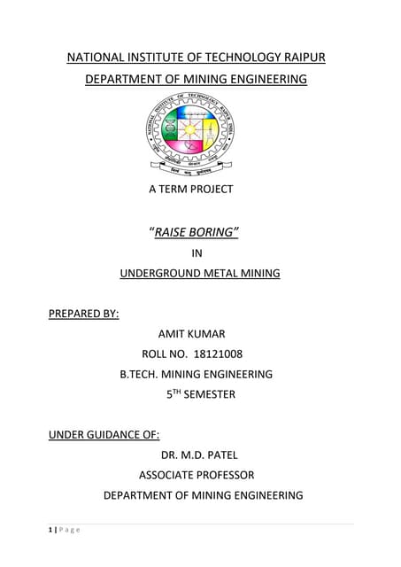 Drop raising in underground mines | PDF