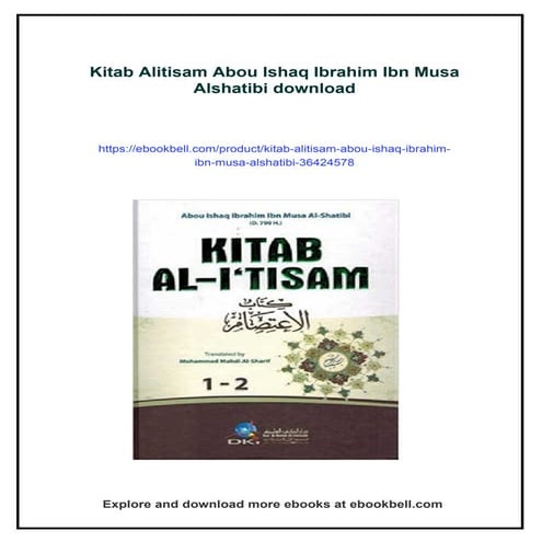 Kitab Alitisam Abou Ishaq Ibrahim Ibn Musa Alshatibi | PDF