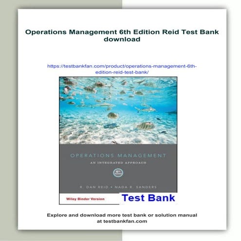 Operations Management 6th Edition Reid Test Bank | PDF
