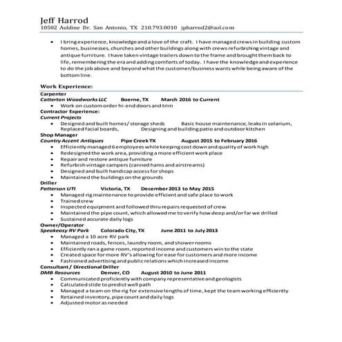 jeff harrod resume | DOCX