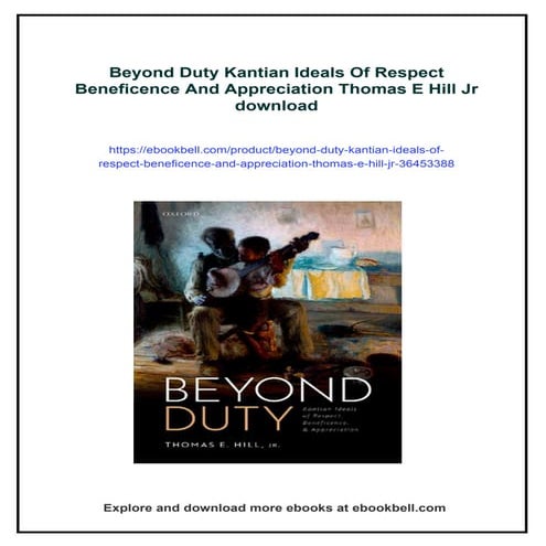 Beyond Duty Kantian Ideals Of Respect Beneficence And Appreciation ...