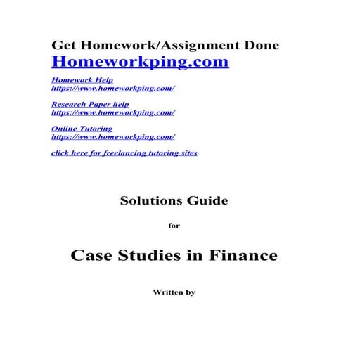 182287550 finance-solved-cases-doc | DOC