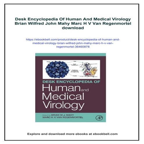 Desk Encyclopedia Of Human And Medical Virology Brian Wilfred John Mahy ...