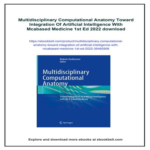 Multidisciplinary Computational Anatomy Toward Integration Of ...