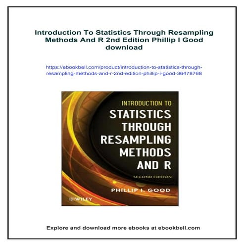 Introduction To Statistics Through Resampling Methods And R 2nd Edition Phillip I Good | PDF