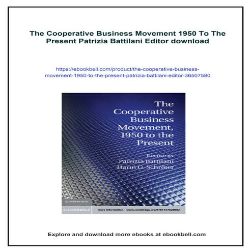 The Cooperative Business Movement 1950 To The Present Patrizia ...