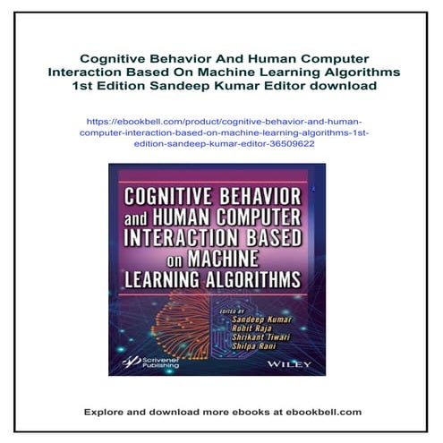 Cognitive Behavior And Human Computer Interaction Based On Machine Learning Algorithms 1st ...