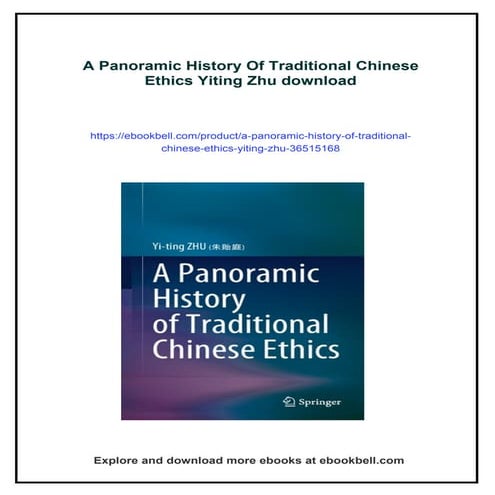 A Panoramic History Of Traditional Chinese Ethics Yiting Zhu | PDF