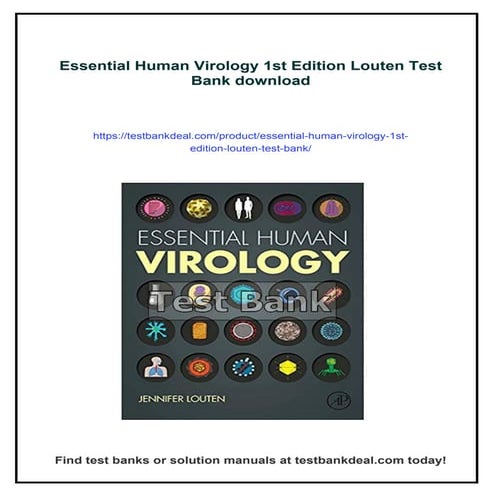 Essential Human Virology 1st Edition Louten Test Bank | PDF