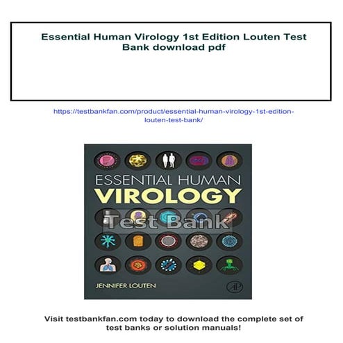 Essential Human Virology 1st Edition Louten Test Bank | PDF