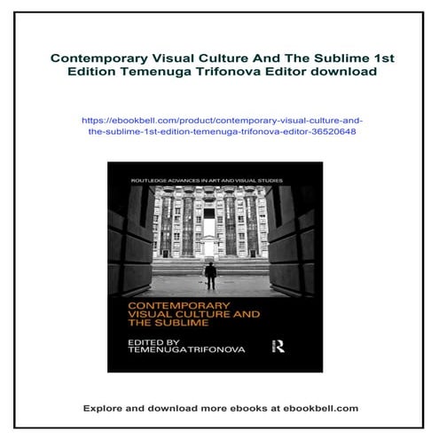 Contemporary Visual Culture And The Sublime 1st Edition Temenuga ...