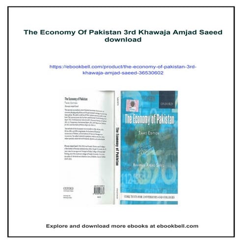 The Economy Of Pakistan 3rd Khawaja Amjad Saeed | PDF