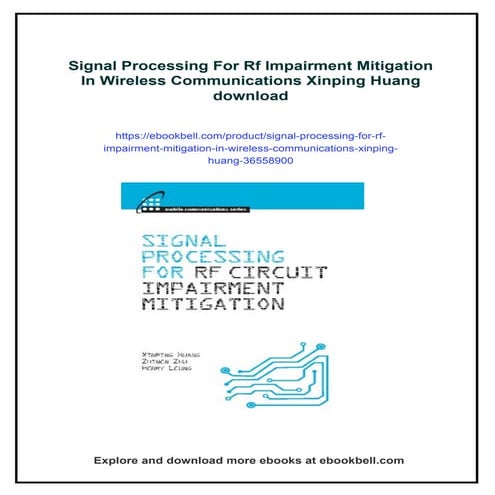 Signal Processing For Rf Impairment Mitigation In Wireless ...