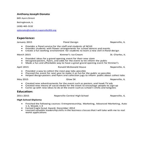 school resume | DOCX