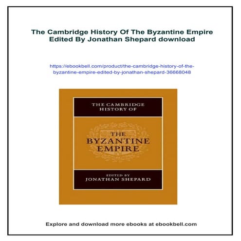The Cambridge History Of The Byzantine Empire Edited By Jonathan ...