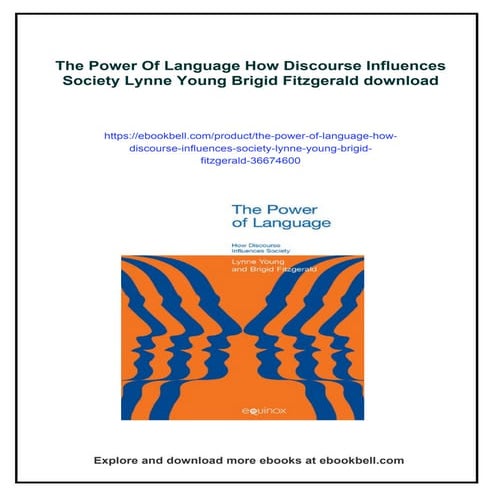 The Power Of Language How Discourse Influences Society Lynne Young ...
