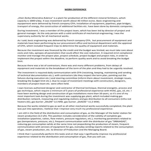 Work experience | PDF