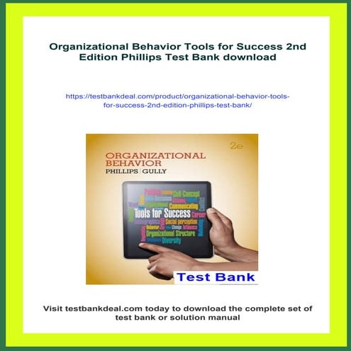 Organizational Behavior Tools for Success 2nd Edition Phillips Test ...
