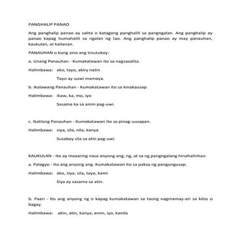 Panghalip pananong | PPT