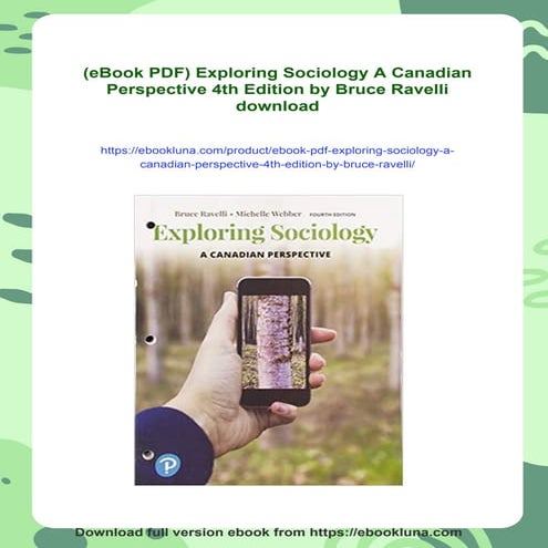 (eBook PDF) Exploring Sociology A Canadian Perspective 4th Edition by ...