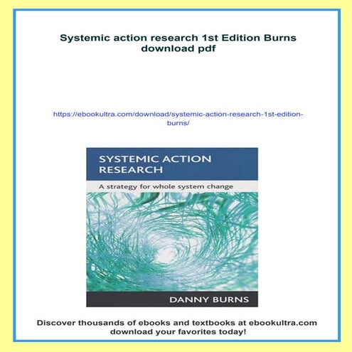 Systemic action research 1st Edition Burns | PDF