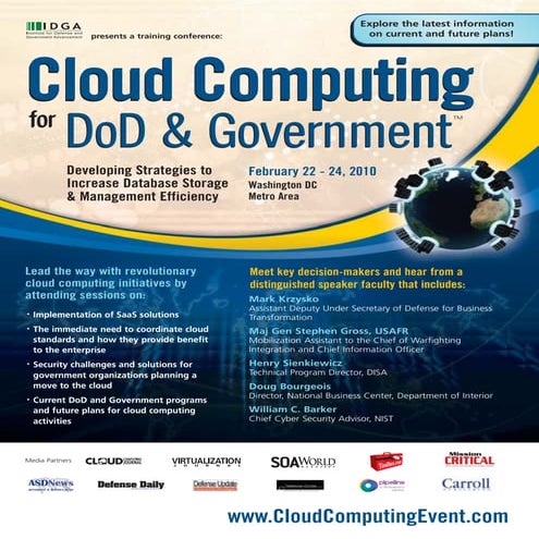 Cloud Computing for DoD and Government 2010 | PDF