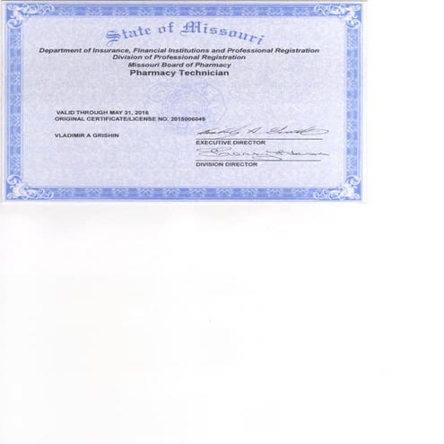 Grishin_Pharmacy_Technician_License | PDF