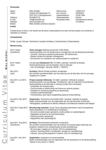 Curriculum Vitae J. Aponno-Tholen | PDF