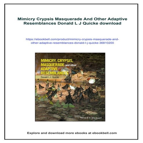 Mimicry (Evolutionary Biology) | PPTX