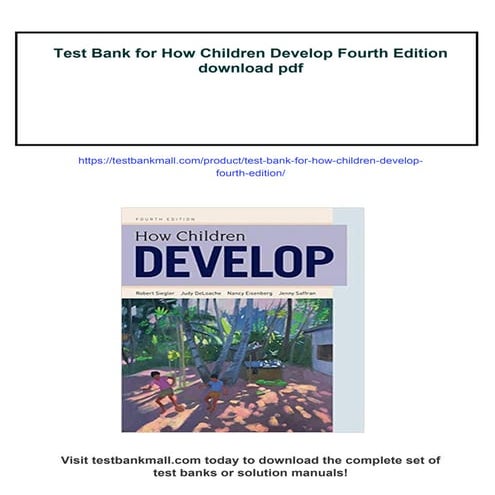 Test Bank for How Children Develop Fourth Edition | PDF