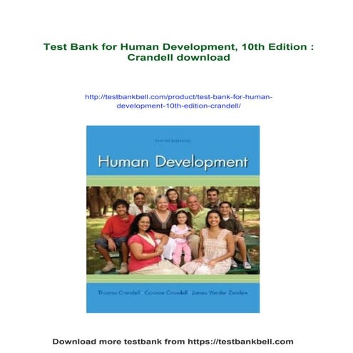 Test Bank for Human Development, 10th Edition : Crandell | PDF