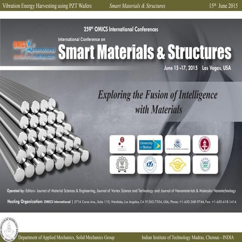 smart materials structures & Vibration Energy Harvesting using PZT ...