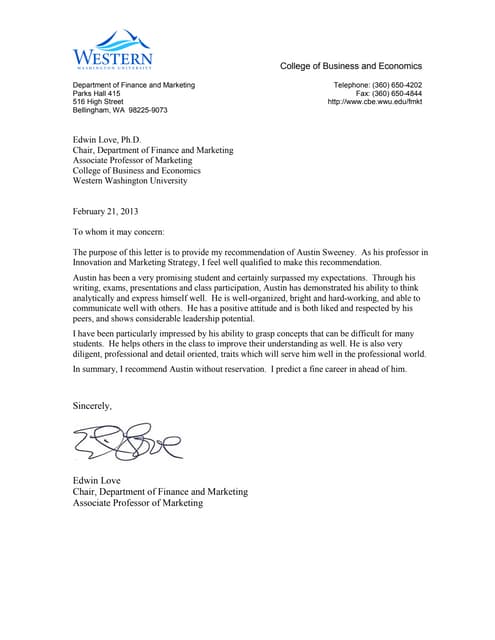 AndrewWagar-Letter of Recommendation-Research Assistant | PDF