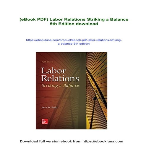 (eBook PDF) Labor Relations Striking a Balance 5th Edition | PDF