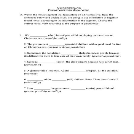 184 a christmas carol passive voice with modal verbs | DOC